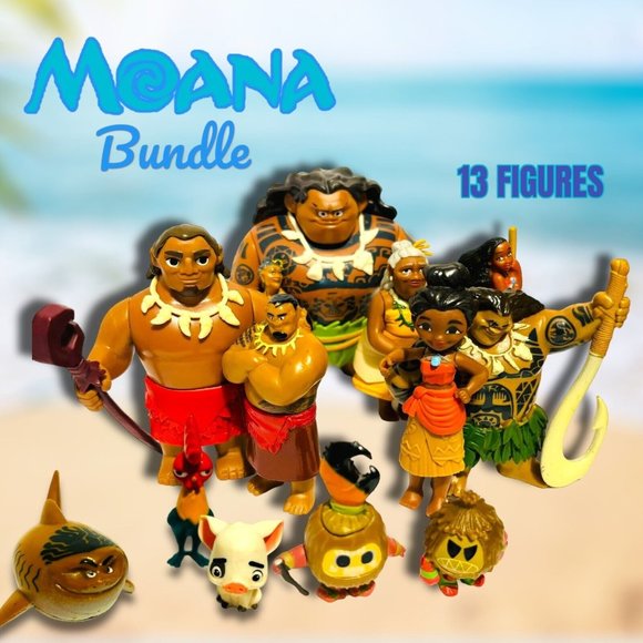 Hasbro | Toys | Disney Moana Toy Lot Maui Tui Hei Hei Pua Hasbro 25 ...